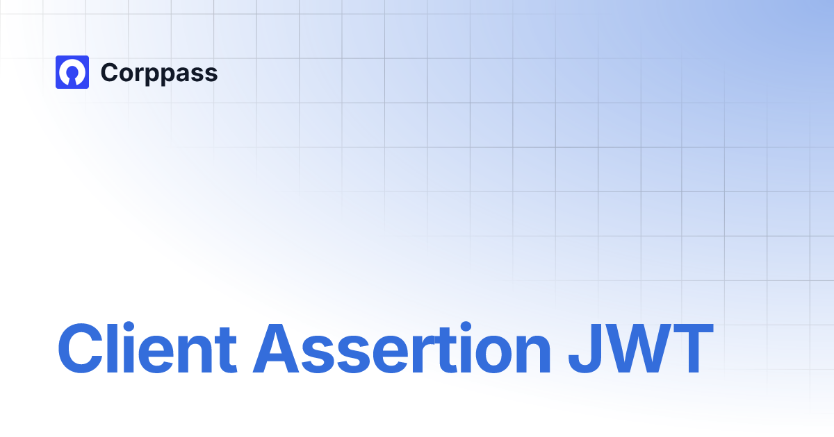 Client Assertion JWT | Corppass