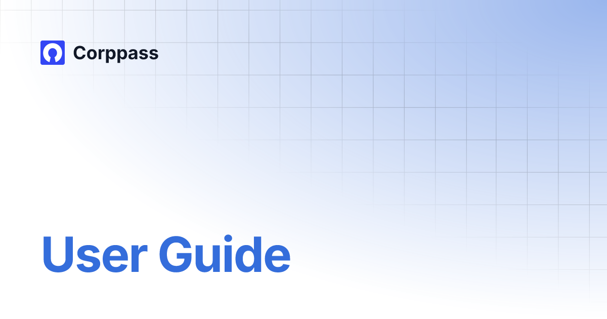 User Guide | Corppass